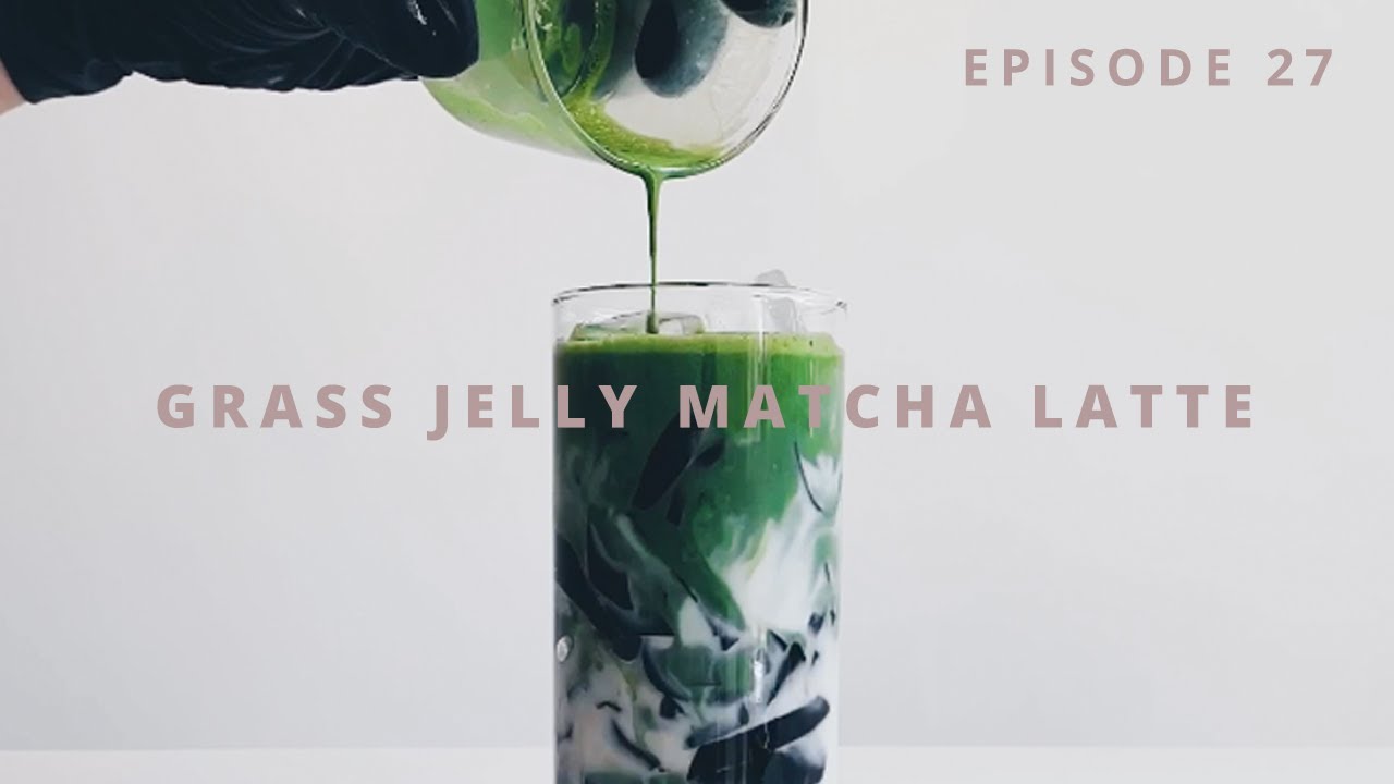 Vegan SOY MILK + MATCHA recipe with grass jelly / Matcha Soya Cincau ...