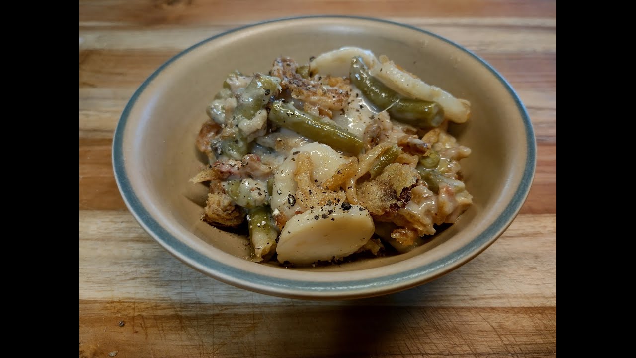 Green Bean Casserole with Water Chestnuts and Bacon - YouTube