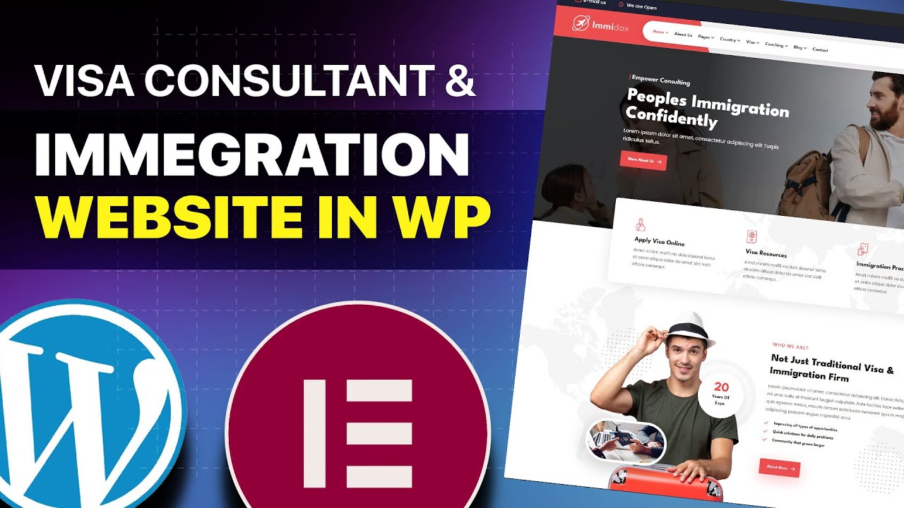 Create Immigration Consultant Website in Wordpress | Visa Consulting ...