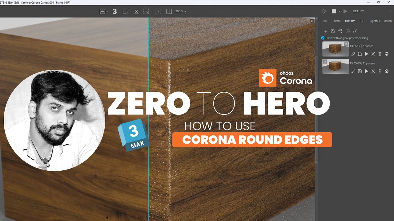 How to use the Corona Round Edges Map on Corona Material with 3ds max ...