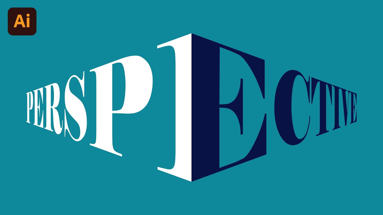 How to Create Perspective Text in adobe Illustrator - YouTube