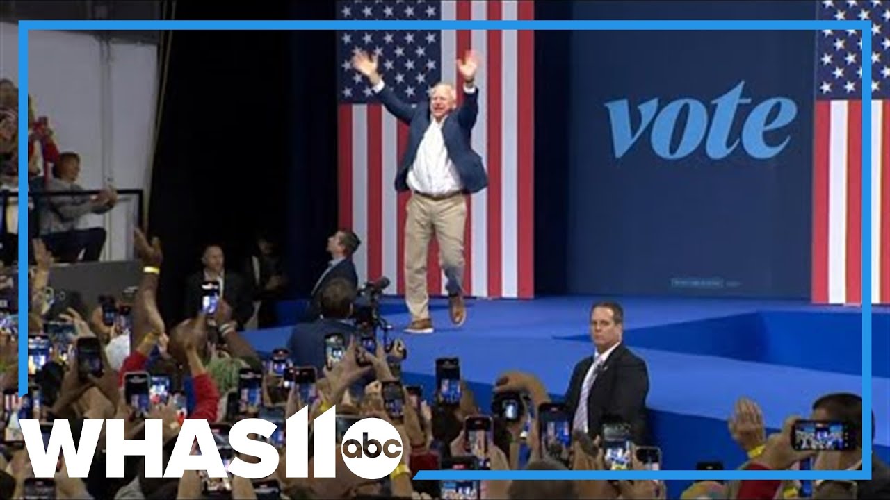 VP candidate Gov. Tim Walz campaigns with Obama in Wisconsin - YouTube