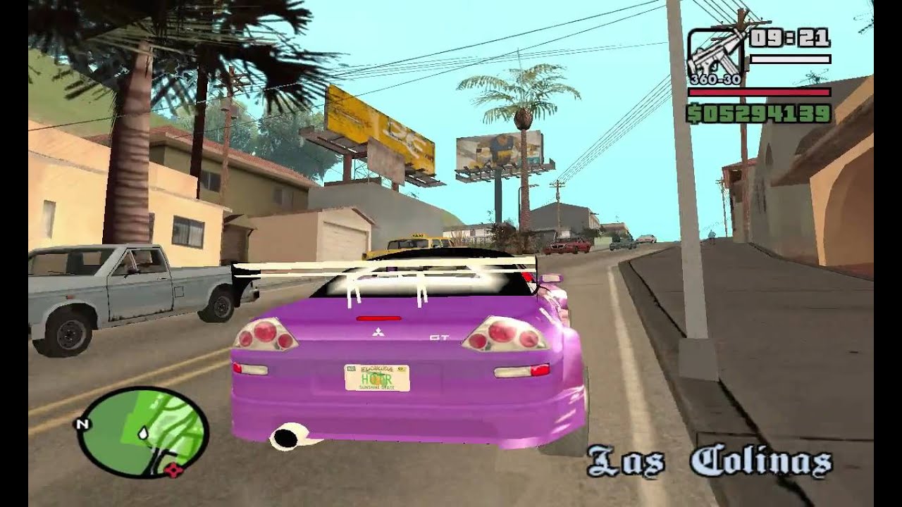 GTA San Andreas Car Mod 2 Fast & 2 Furious - Metsubishi Eclipse Spyder ...