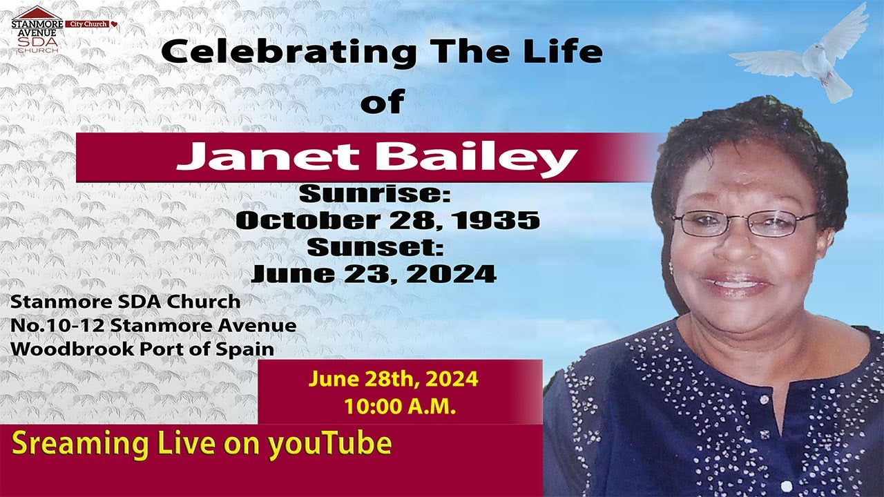 In Loving Memory of Janet Bailey Live Stream Friday 28th June 2024 at ...