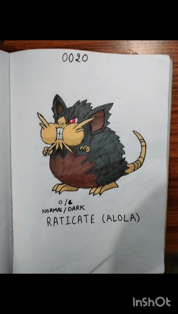 Creating My own Pokedex #entryno #0020 #raticate #alolan #mouse # ...