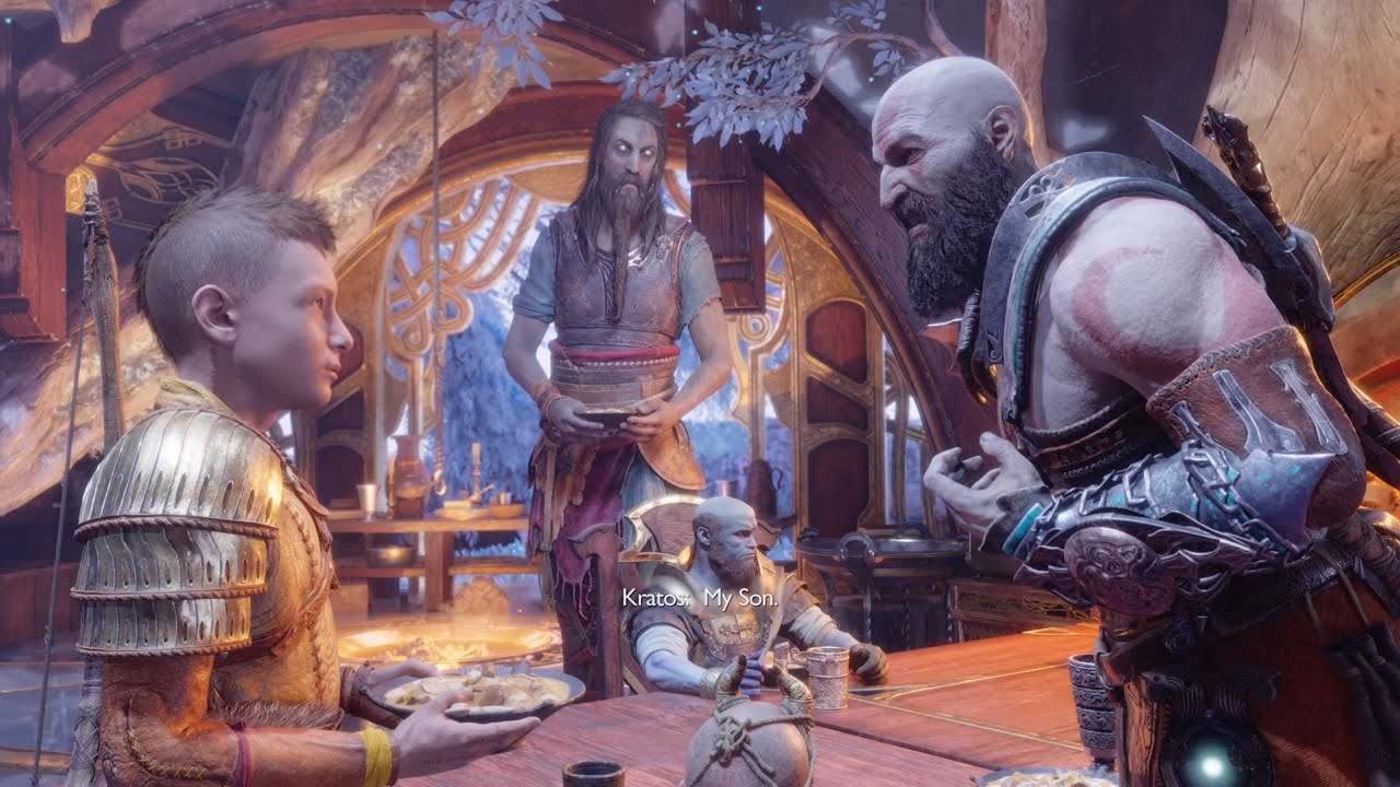 God of War Ragnarök (PS5 4K 60FPS) TYR THE GREAT CHEF & KRATOS ARGUED ...