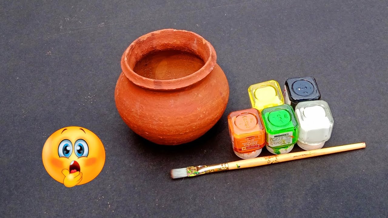 DIY Pot painting ideas / easy matki decoration ideas / pot decoration ...