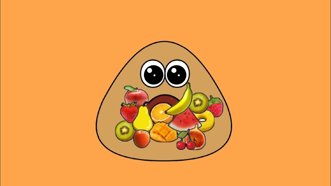 Pou comendo TODAS as FRUTAS 🍑 - YouTube