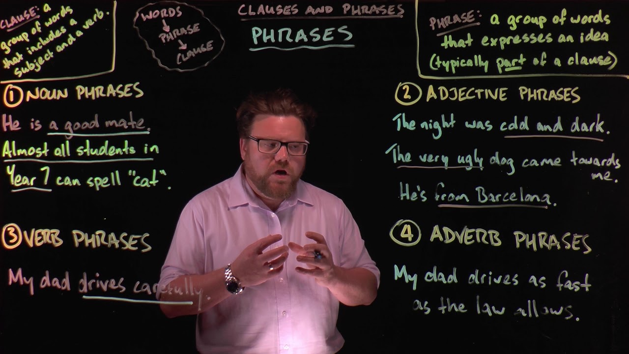 How to identify and use phrases correctly | Grammar and Thongs - YouTube