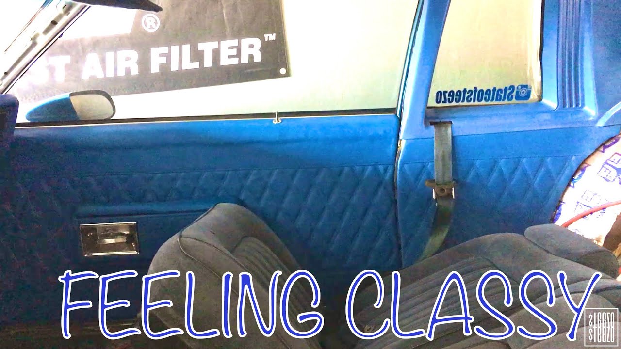 BOX CHEVY CUSTOM DIAMOND INTERIOR UPDATE - YouTube