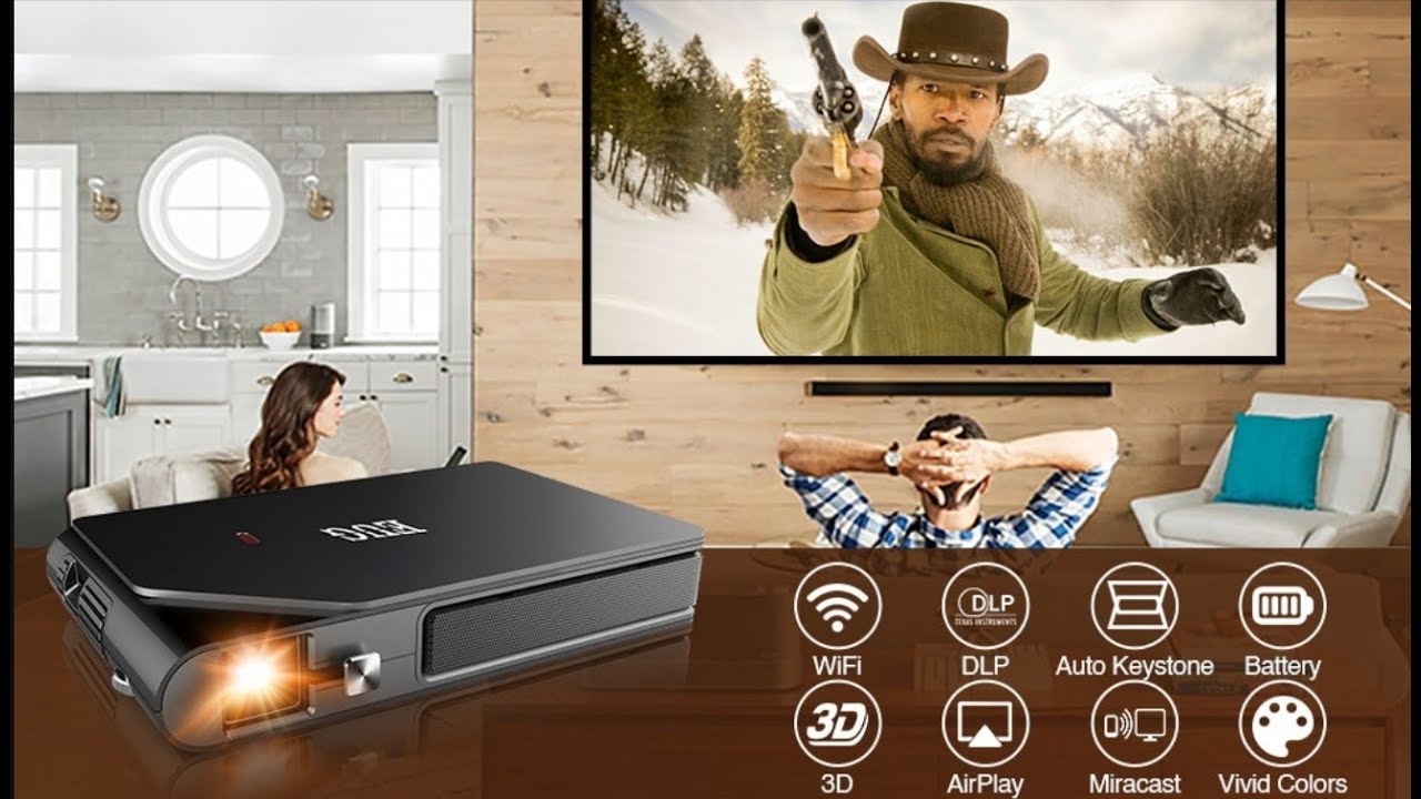 CAIWEI D5 Mini 3D DLP Projector - YouTube