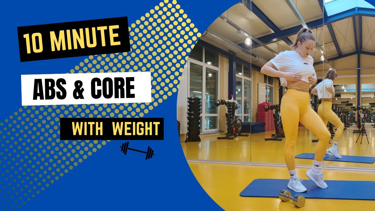 10 MIN ABS & CORE WORKOUT-with WEIGHT / No Repeat Exercises - YouTube