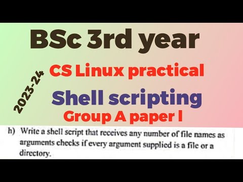 Linux shell scripting h practical group A paper l BSc 3rd year ...