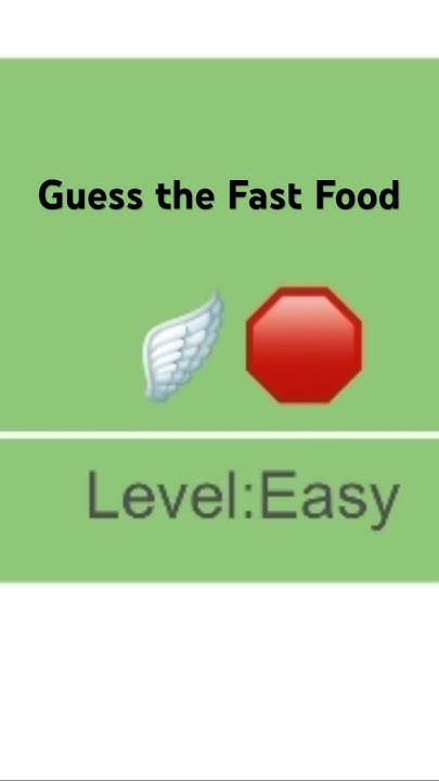 Guess the Fast Food #guess - YouTube