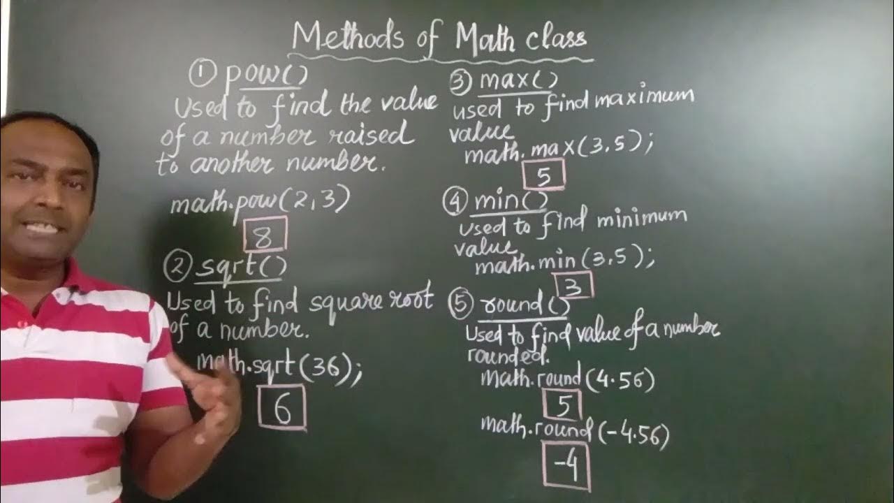 Math Class Methods in Java@itclasseschseashishkumar9031 - YouTube