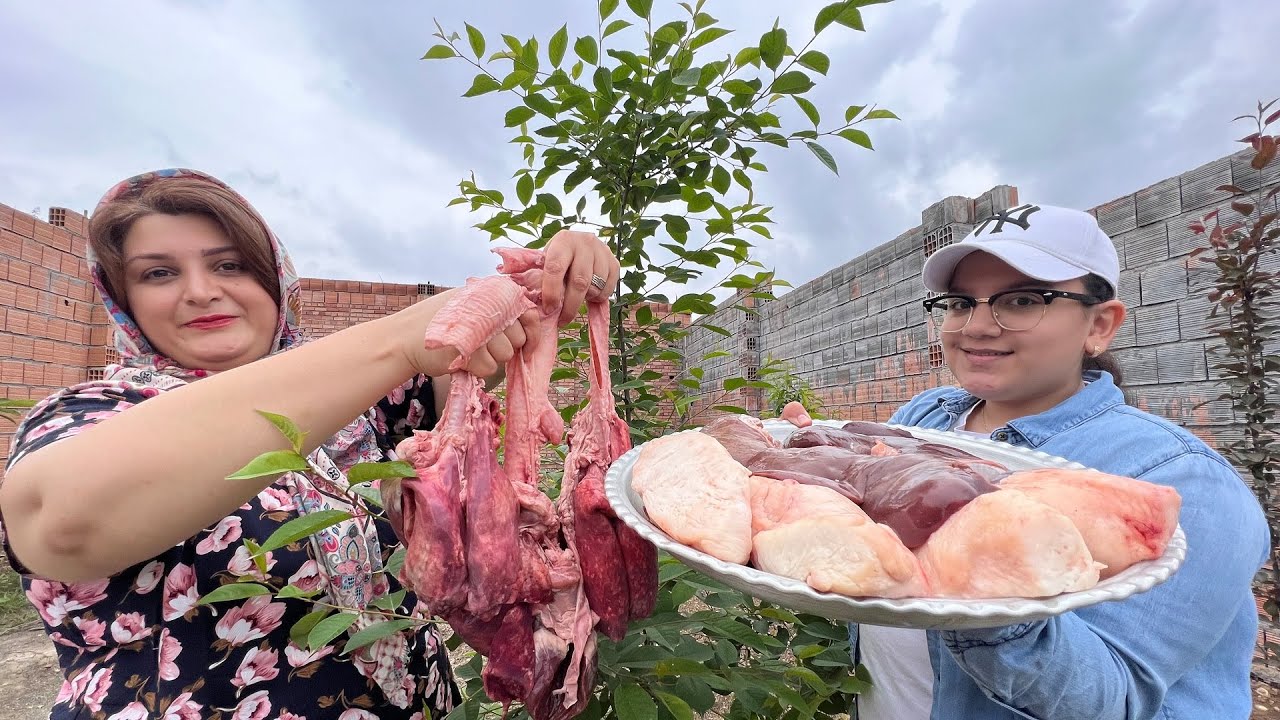Divine Liver Barbecue made from Lamb Entrails and Juicy Chicken Kebab ...