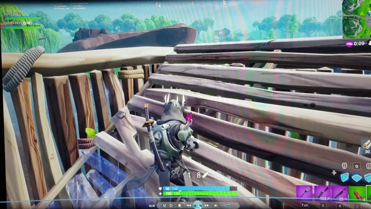 Fortnite My Longest headshot with green hunting rifle - YouTube