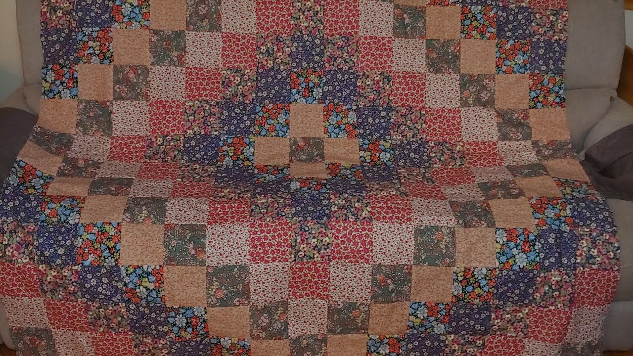 Happy Hour Quilt #4 simple Trip around the world quilt. # easy beginner ...