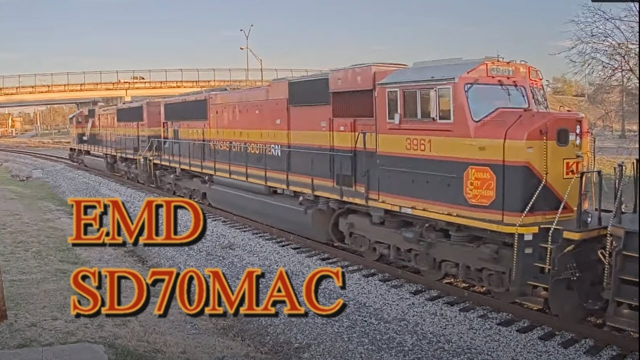 KCS 3952 EMD SD70MAC Leads Train at CP170 on Greenville subdivision ...