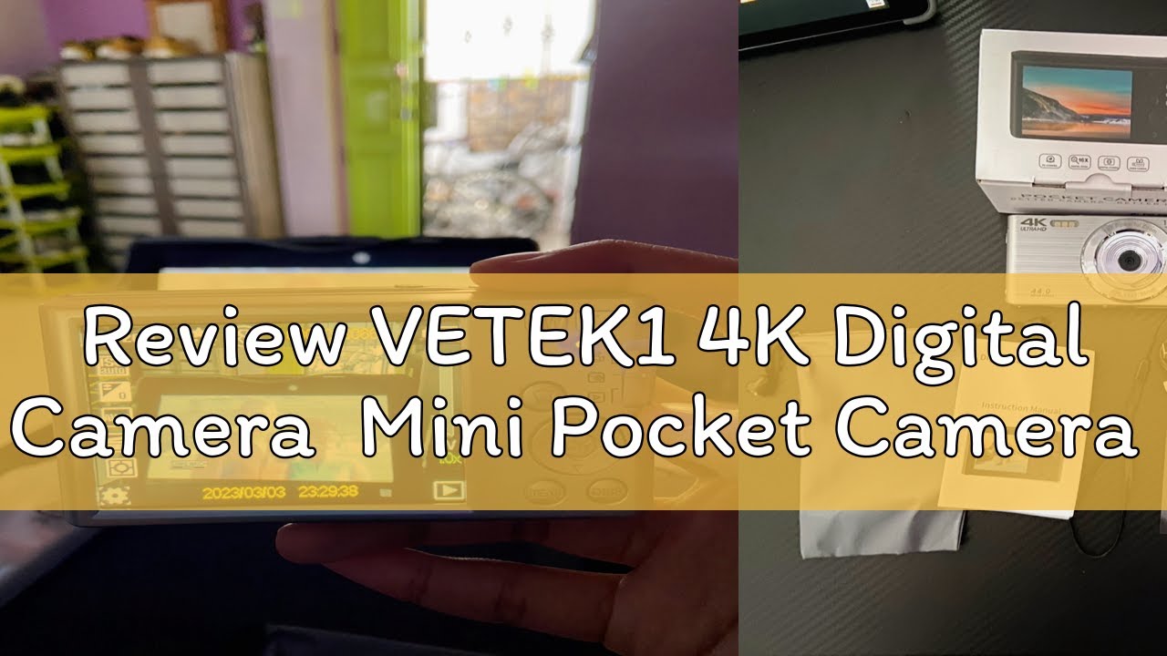 Review VETEK1 4K Digital Camera Mini Pocket Camera - YouTube