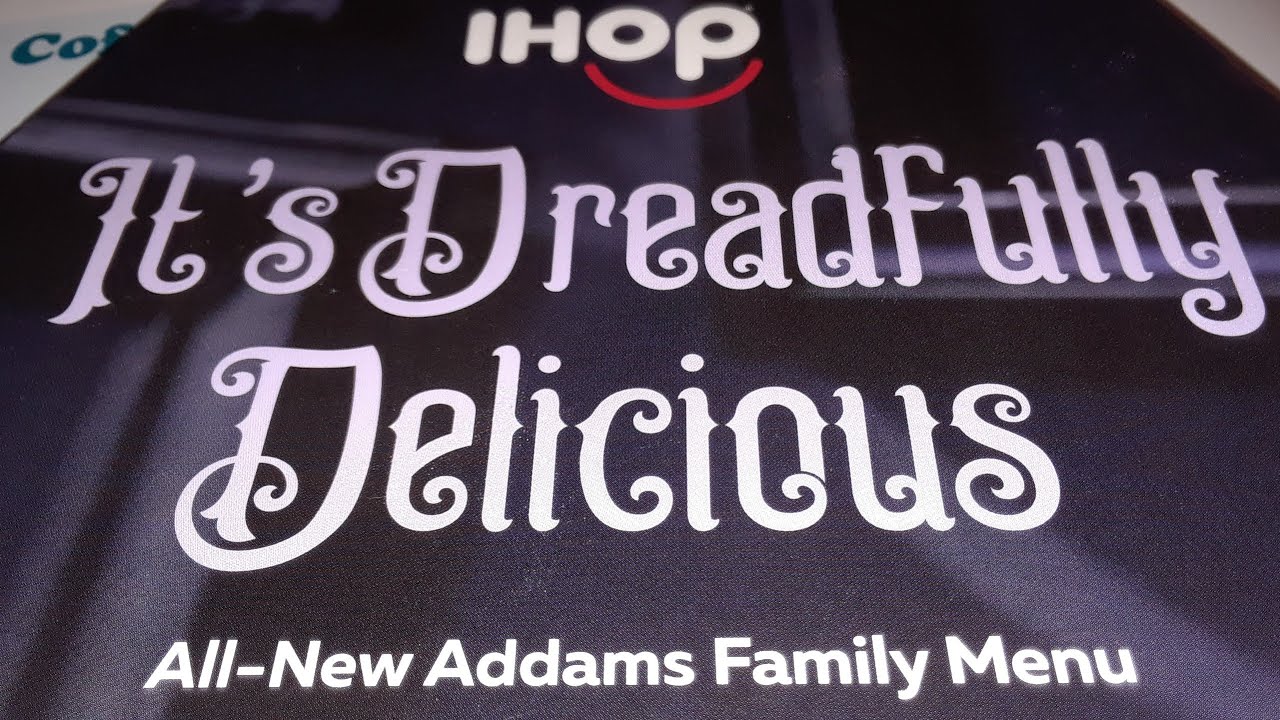IHOP Addams Family Full Menu Review - YouTube
