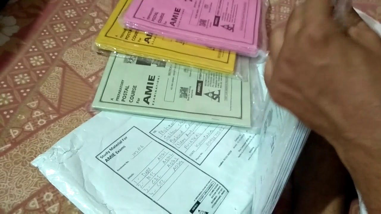 Received Books 🤗 of Amie from AMIE STUDY CIRCLE - Roorkee - YouTube