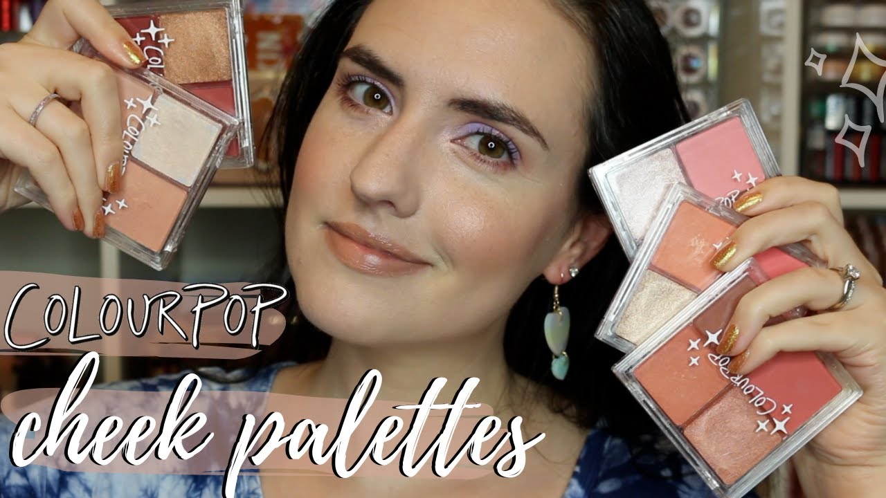 NEW ColourPop SWEET CHEEKS Blush + Highlight Palettes | Swatches of ALL ...