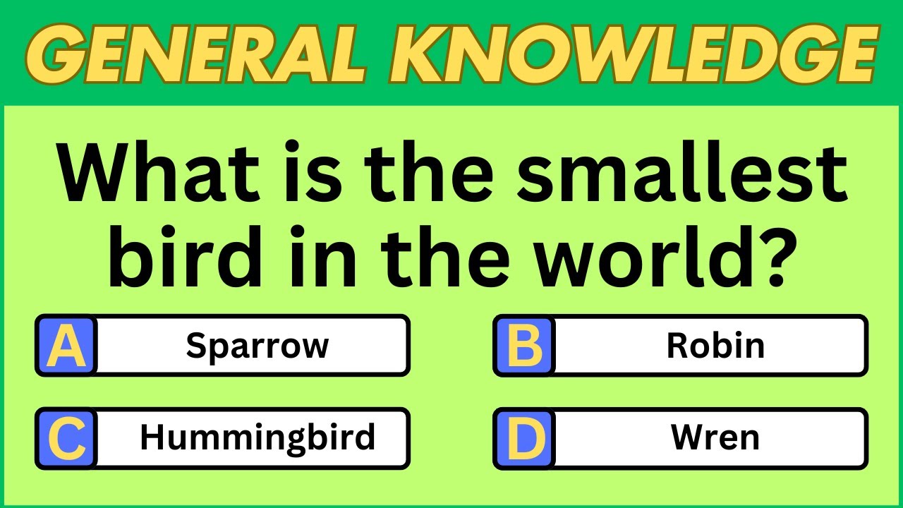 Test your brain power | General Knowledge & math 💯 Try This 50 multiple ...