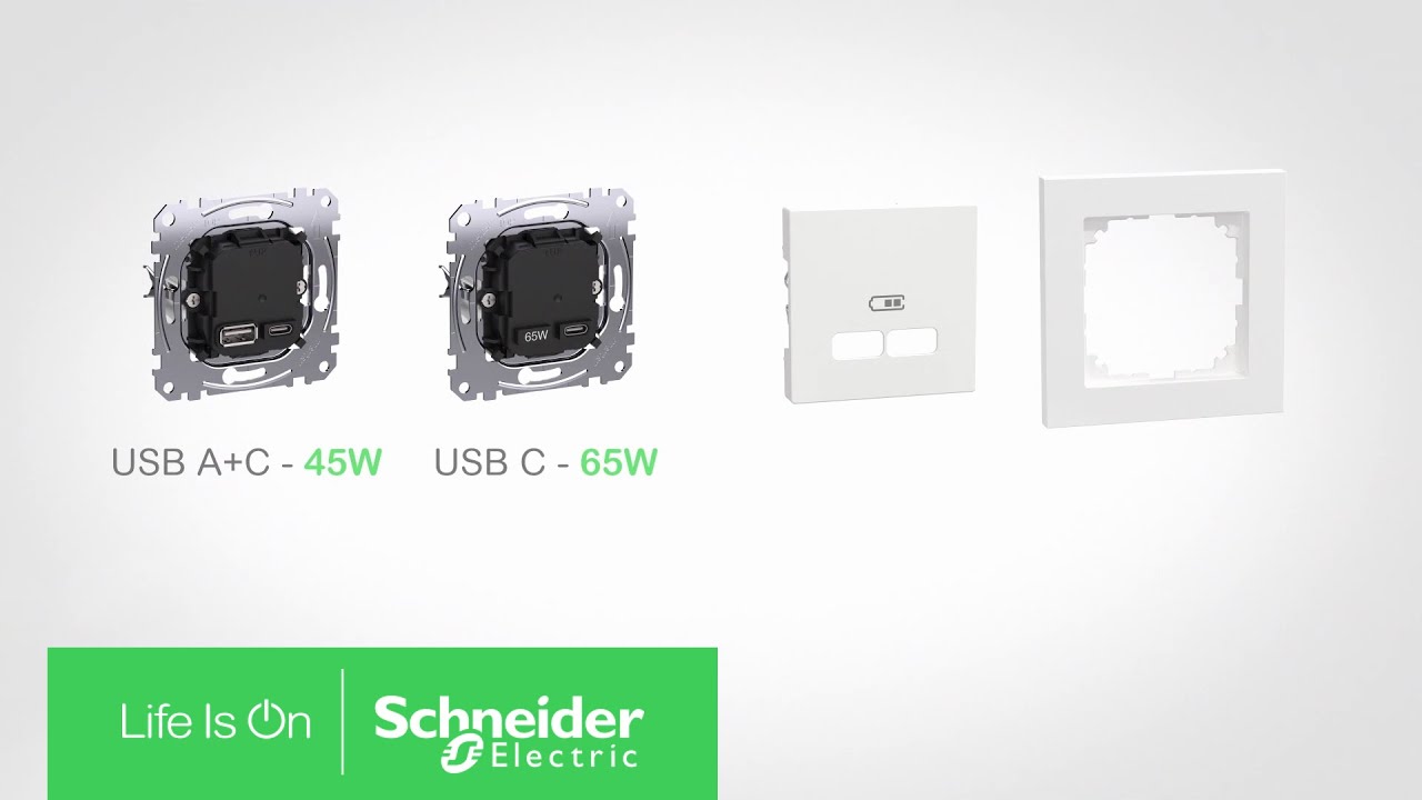 Cum se instalează încărcătorul rapid USB Merten System M? | Schneider ...