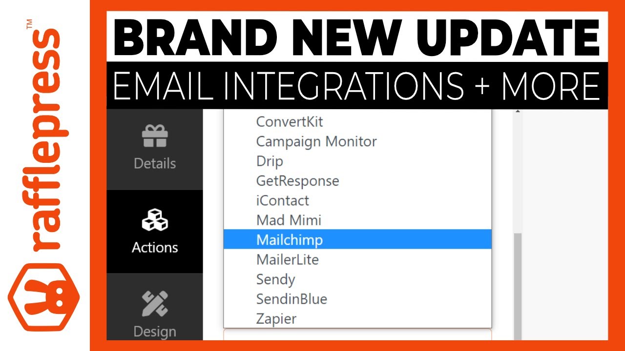 Introducing 6 New Email Integrations and MailChimp Tags for RafflePress - YouTube