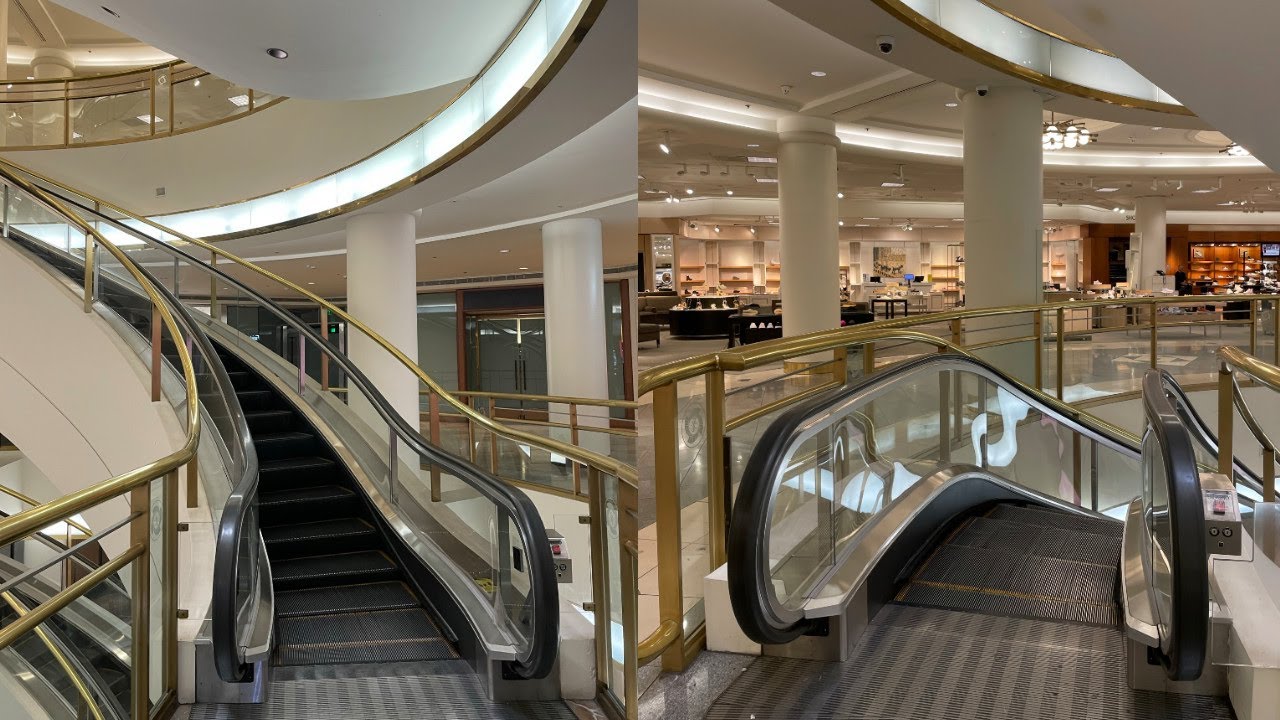 Amazing Mitsubishi Spiral Escalators - San Francisco Centre in San ...