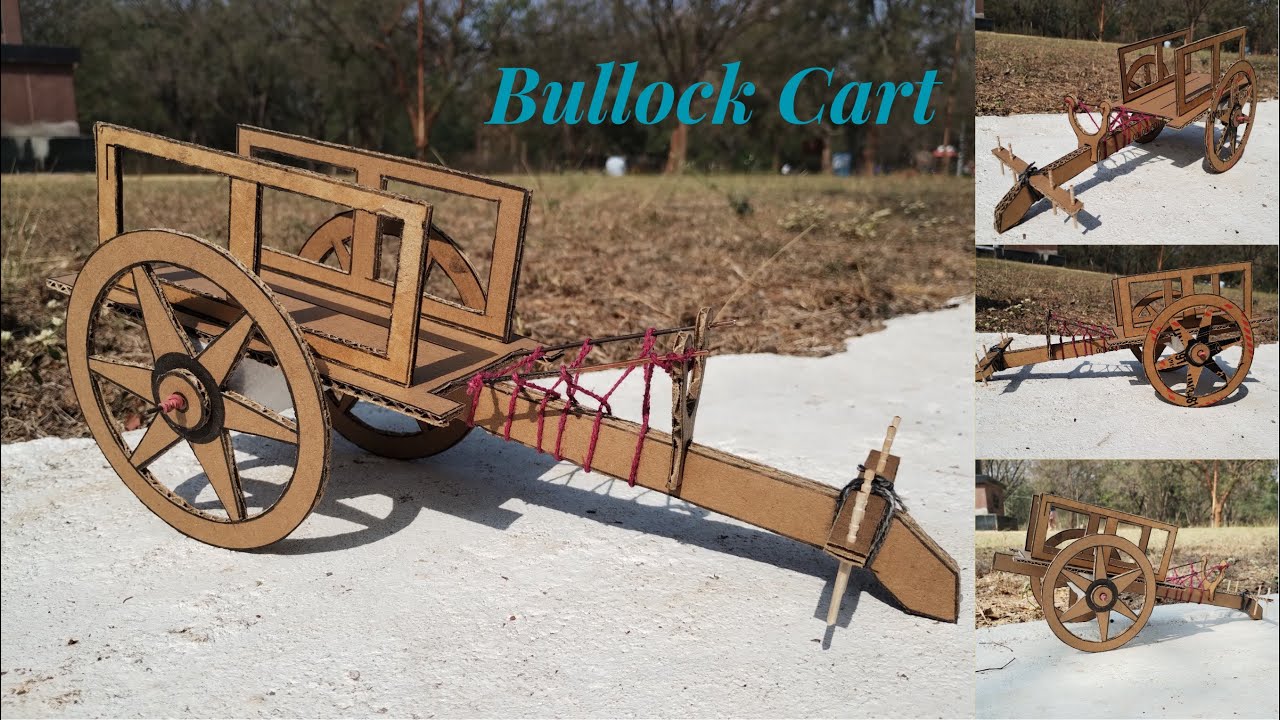 DIY Bullock Cart Craft from Cardboard | How to make cardboard craft ...