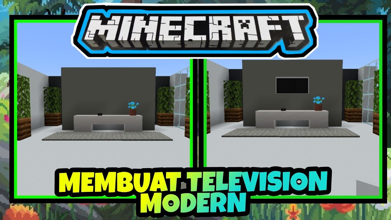 Minecraft Cara Membuat Televisi moderen estetis, Television Modern ...