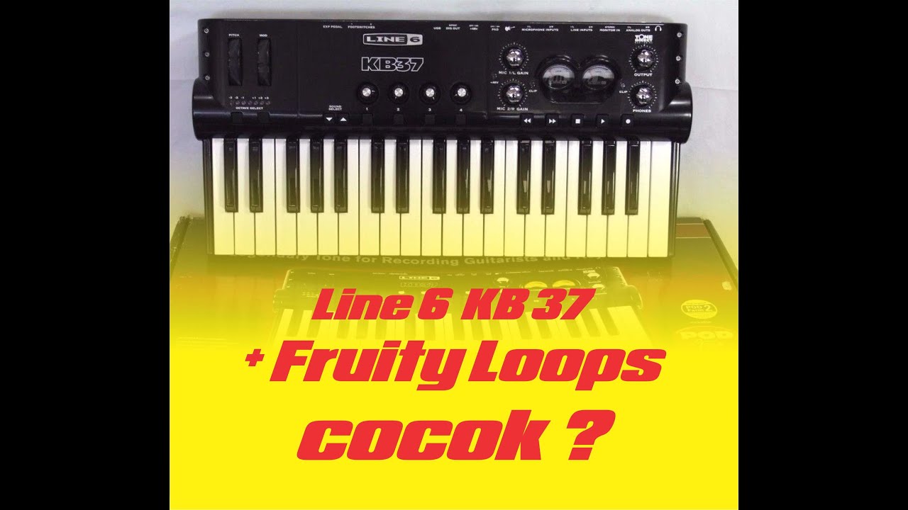 SOUND CARD MIDI CONTROLLER LINE 6 KB37B | FRUITY LOOPS FL STUDIO - YouTube