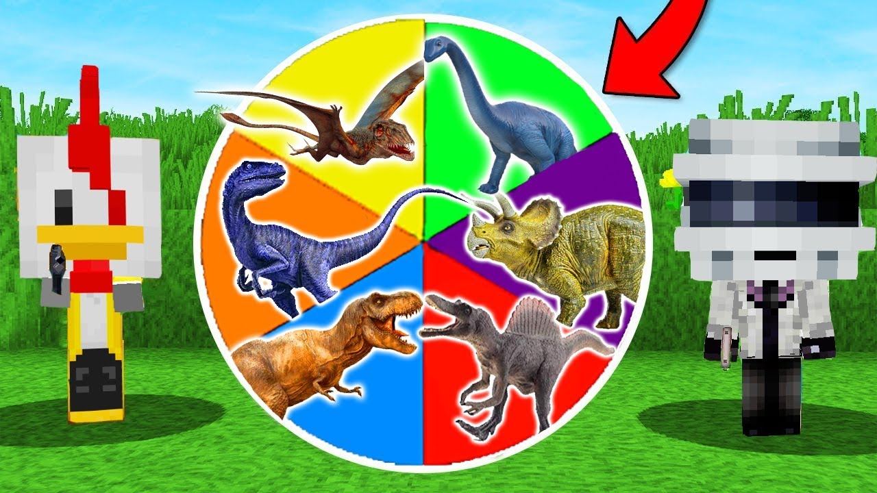 ¡LA RULETA DE LOS DINOSAURIOS EN MINECRAFT! 🦕😱 DINOSAURIO NOOB VS ...