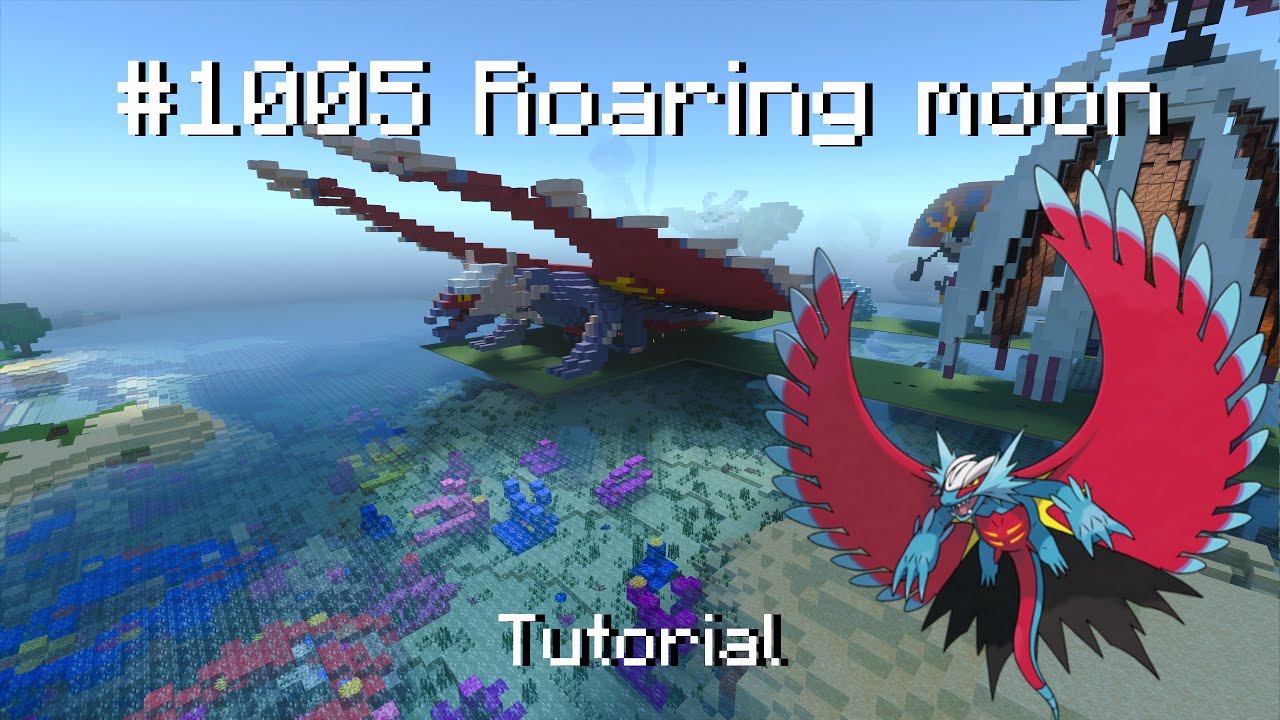 How to build a Pokémon Roaring moon statue in Minecraft (Tutorial ...