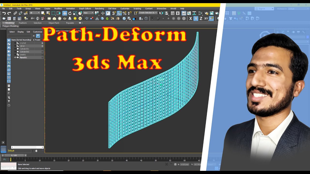 Path deform in 3ds max - YouTube