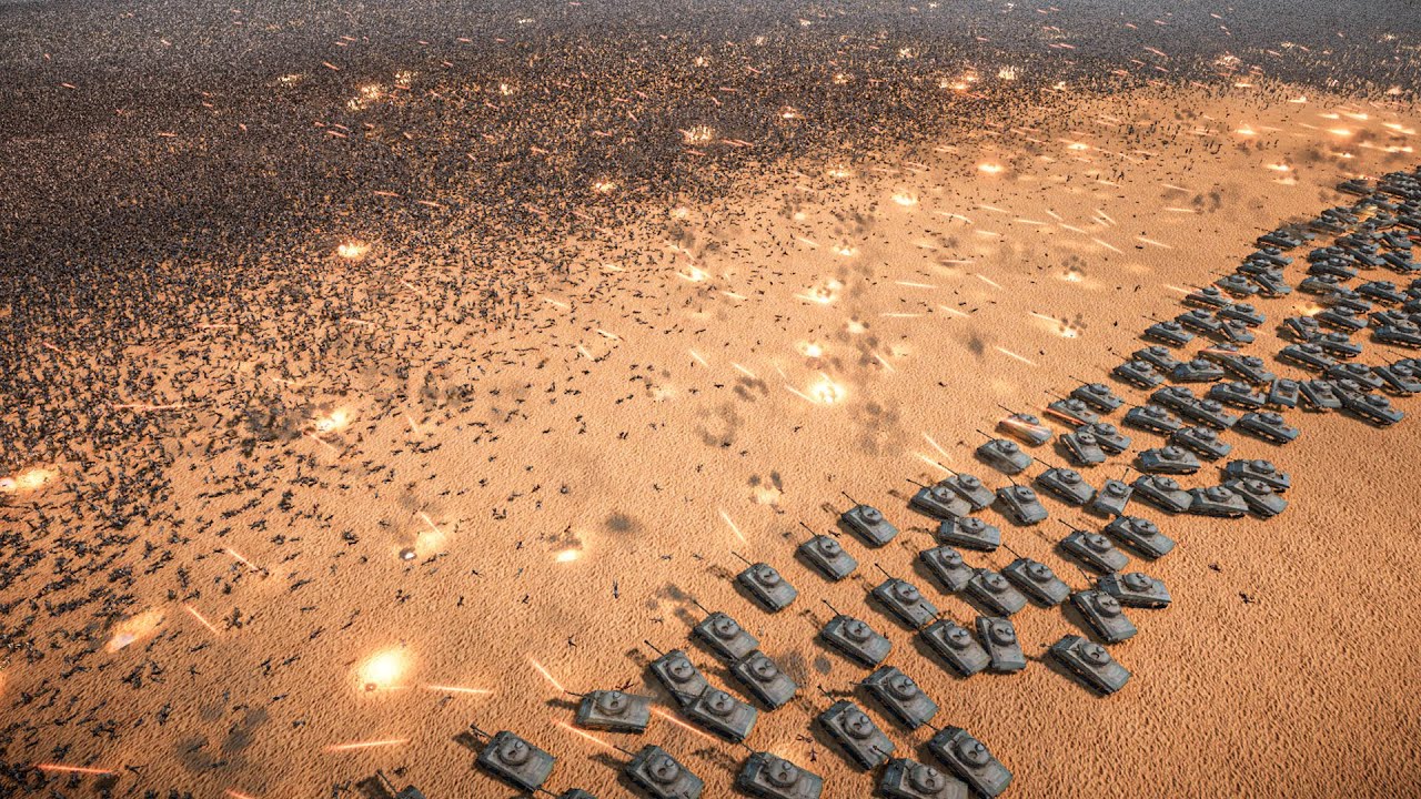 รถถัง 100 vs ซอมบี้ 1,000,000 ล้าน Ultimate epic battle simulator 2 ไทย ...