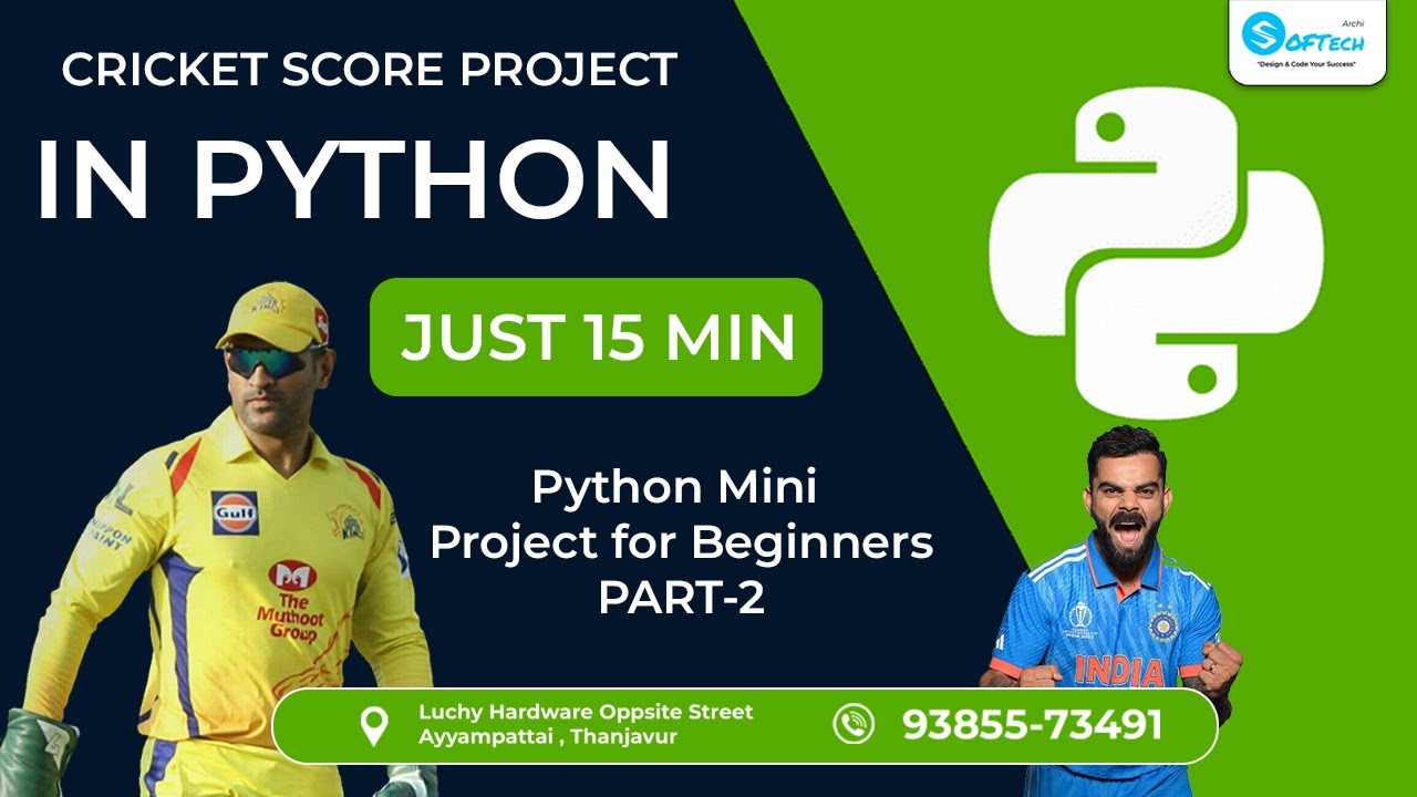 Cricket Score Management System | Python tutorial in tamil - YouTube