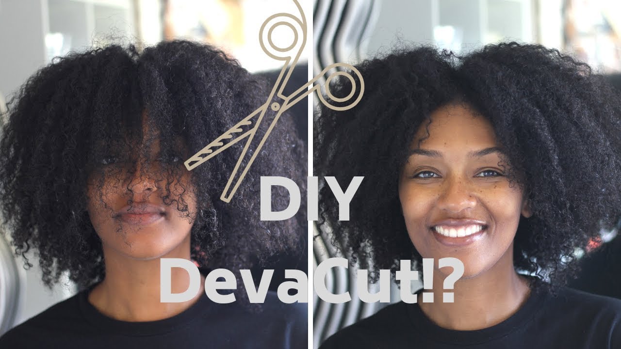What Happened When I Cut/Shape My Hair At Home?! DIY Deva Cut - YouTube