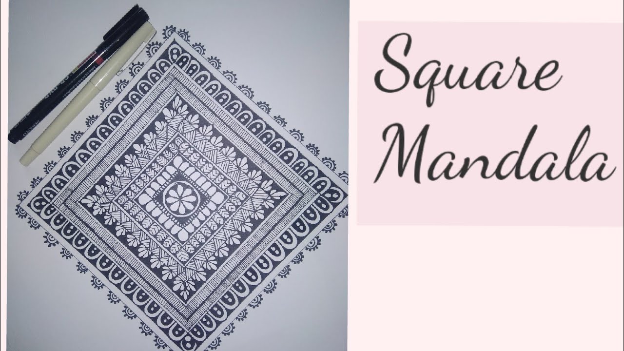Square Mandala || How to draw Mandala for Beginner's|| - YouTube