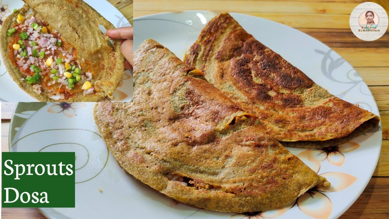 Mixed sprouts dosa recipe|Sprout dosa recipe|High Protein breakfast ...