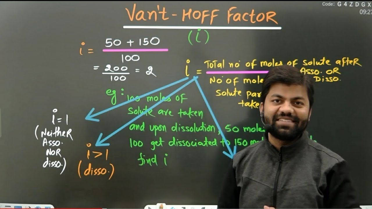 ` Van't-Hoff Factor | Class-12 | CBSE 2022-2023 | AN EASY APPROACH |📝 - YouTube