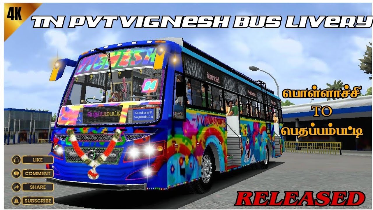 🥳😇TN VIGNESH BUS LIVERY RELEASED FOR BUS SIMULATOR INDONESIA.🤩 - YouTube
