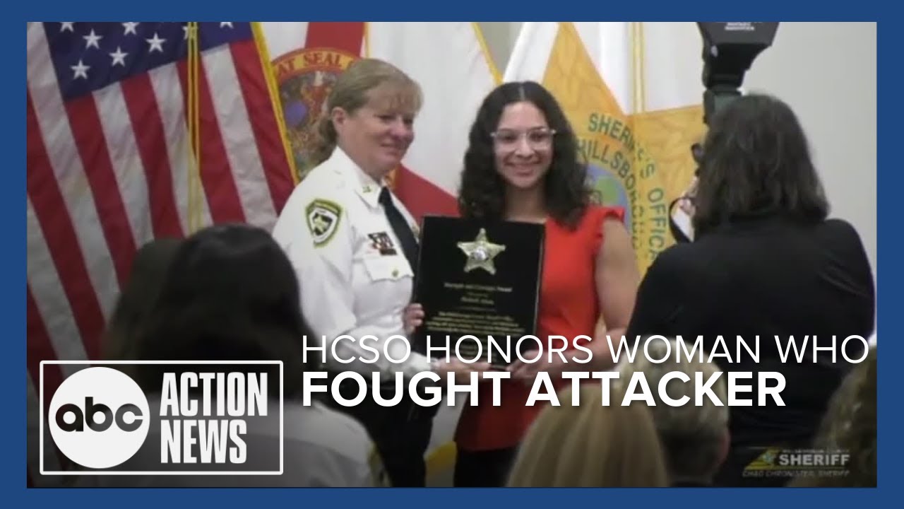 HCSO honors woman who fought off attacker - YouTube