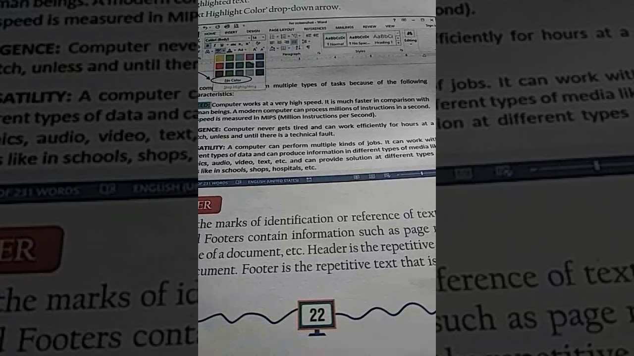 Class v computer revision (headers &footers) - YouTube
