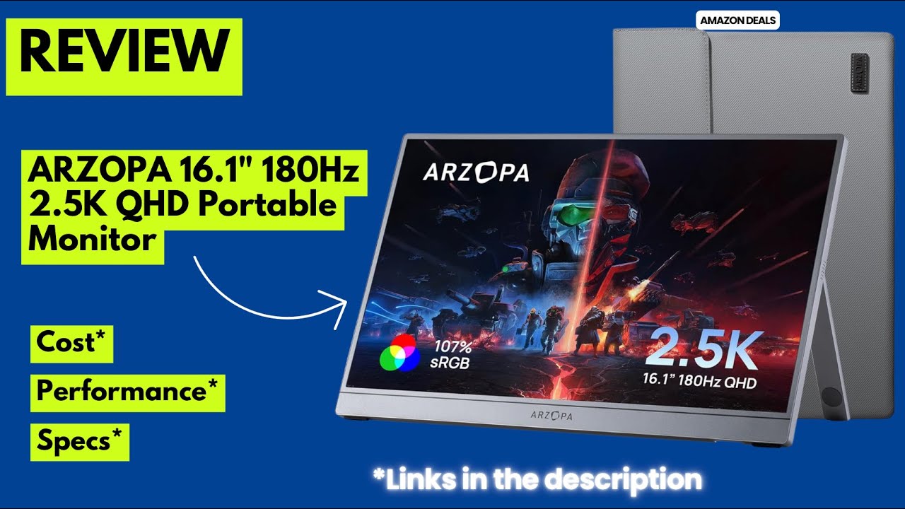 ARZOPA 16.1" 180Hz 2.5K QHD Portable Monitor Review | Gaming, Laptop ...