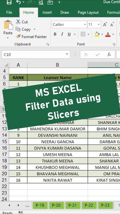 MS Excel: Easy Data Filtering using Slicers 🔍 - YouTube