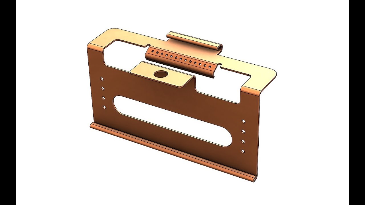 SolidWorks Tutorial - Sheet Metal Part Design - YouTube