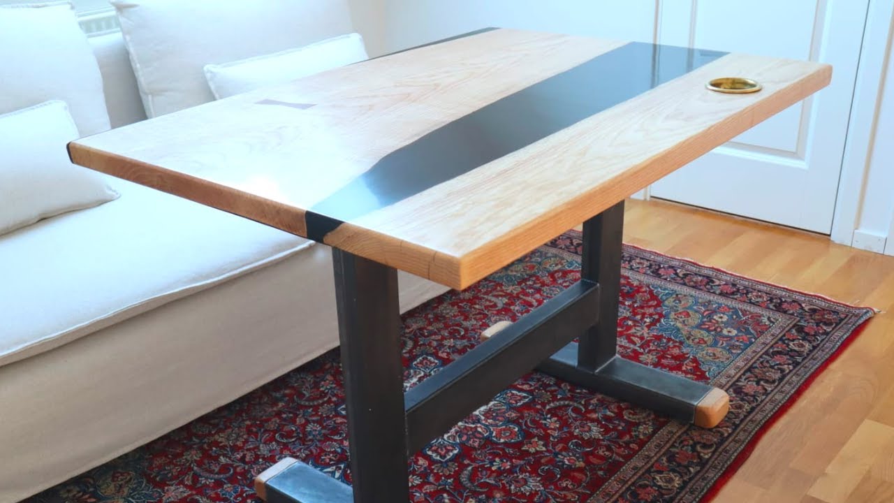 Amazing epoxy office desk Part 1 #diy - YouTube